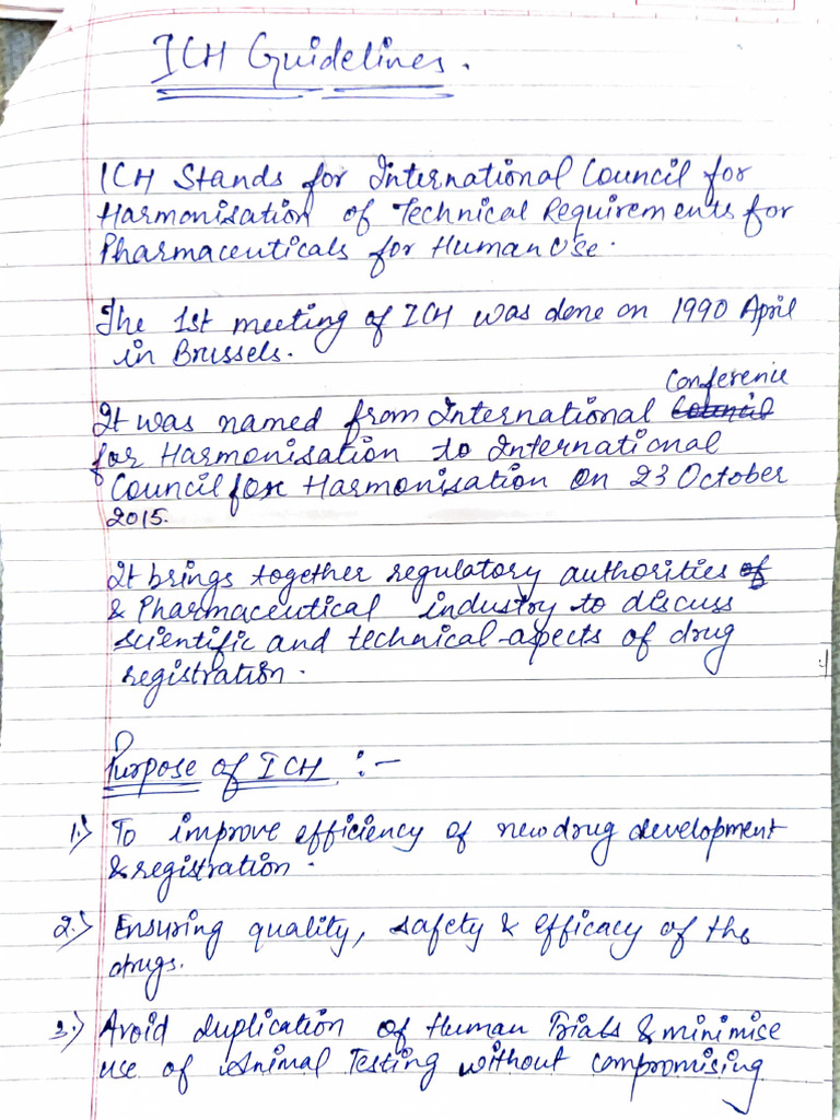 Unit 1 Topic ICH | PDF