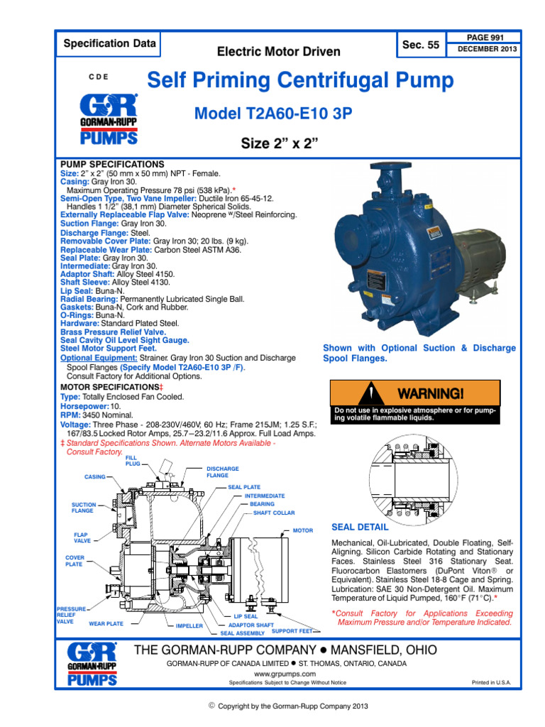 PD BOMBA GORMAN | PDF | Pump | Valve