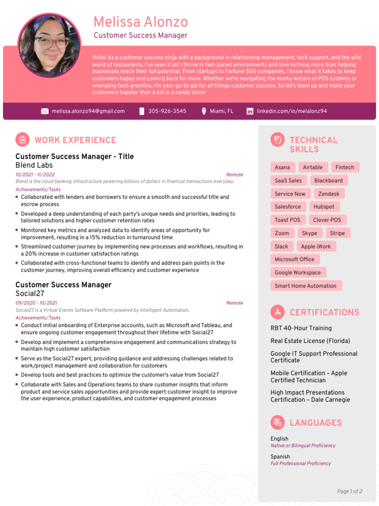 Melissa Alonzo's Resume - 2023 | PDF