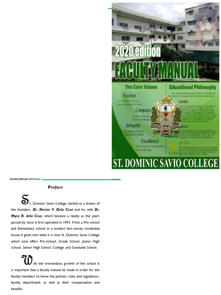 Faculty Manual 2020 Final | PDF | Educational Assessment | Saint