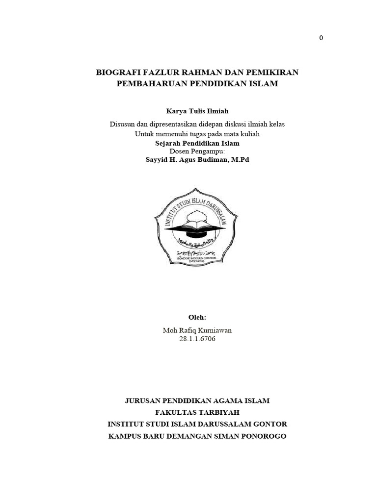Tugas Pak Agus Sejarah Pendidikan Islam | PDF