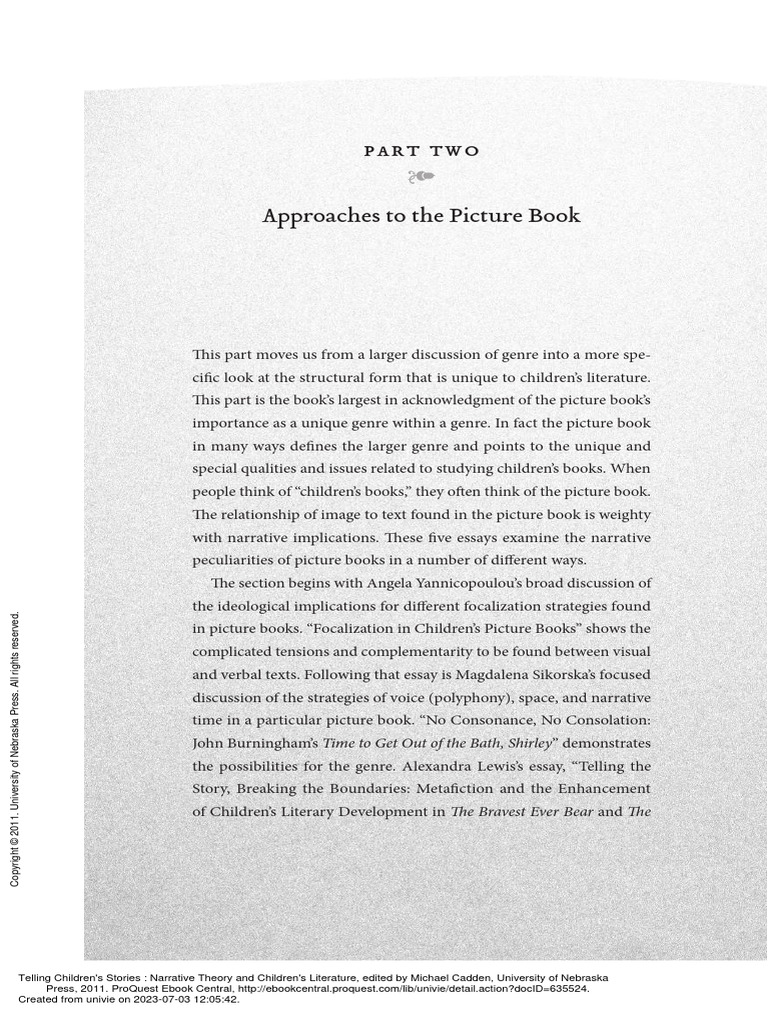 Telling Children's Stories Narrative Theory and Ch... - (Part Two ...