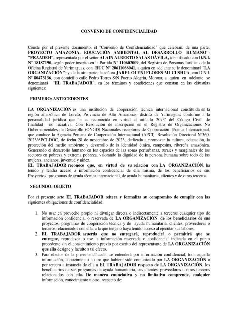 Convenio Jarel Oleni | PDF | Política | Derecho