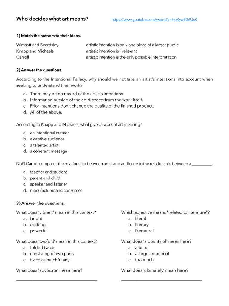 TED Video - Who Decides What Art Means | PDF