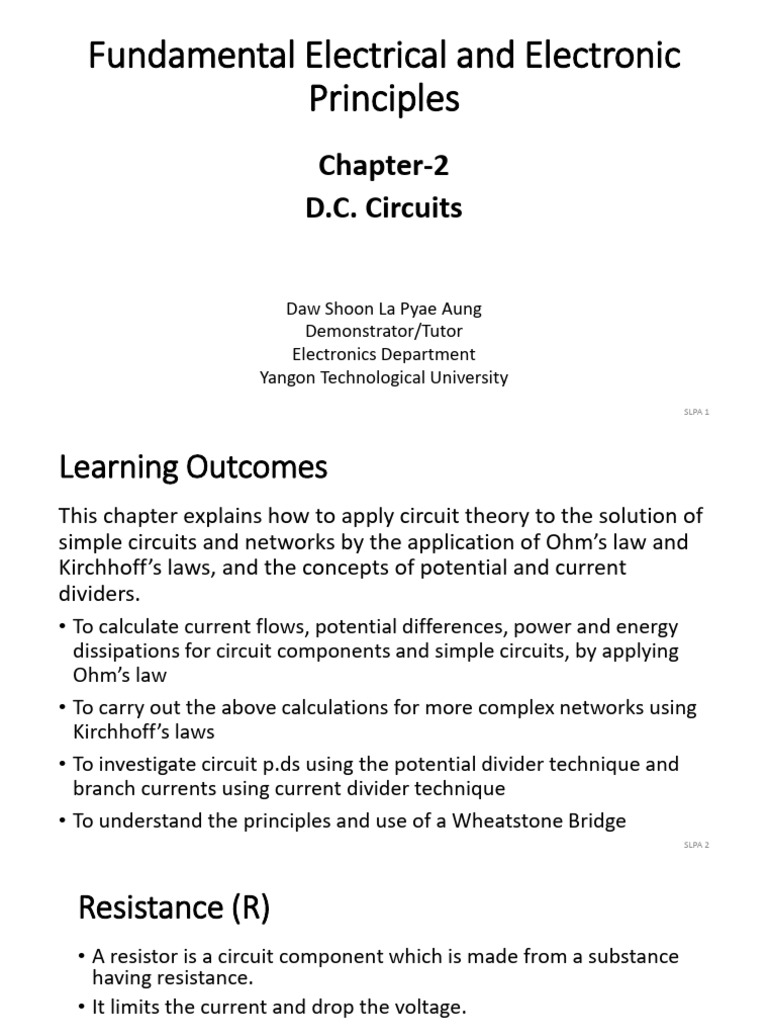 Ch-2 Fundamental Electrical and Electronic Principles | PDF