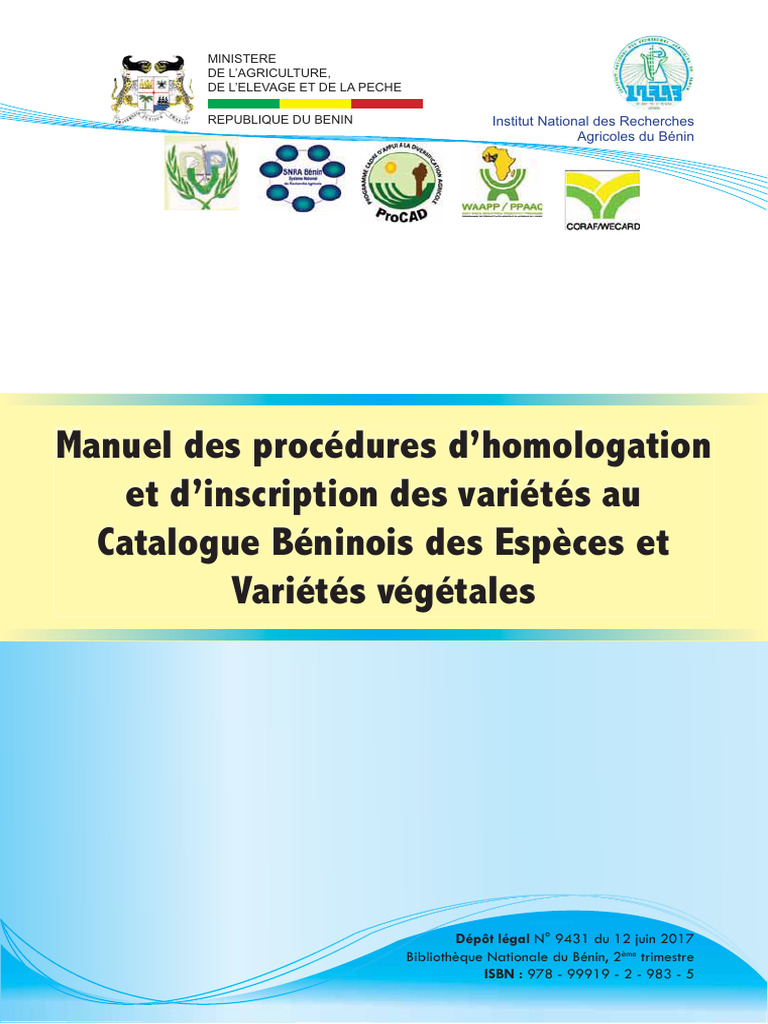 Procédures D'homologation Et D'inscription Des Variétés | PDF