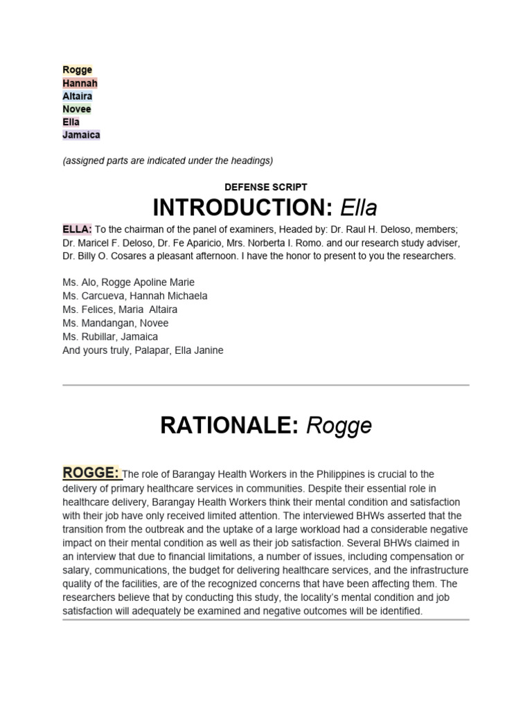 DEFENSE-SCRIPT | PDF | P Value | Job Satisfaction