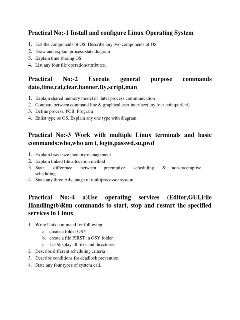 Internal OSY Practical 23-24 | PDF