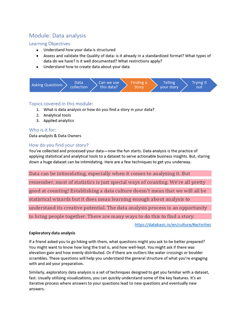 Module Data Analysis | PDF | Data Analysis | Data