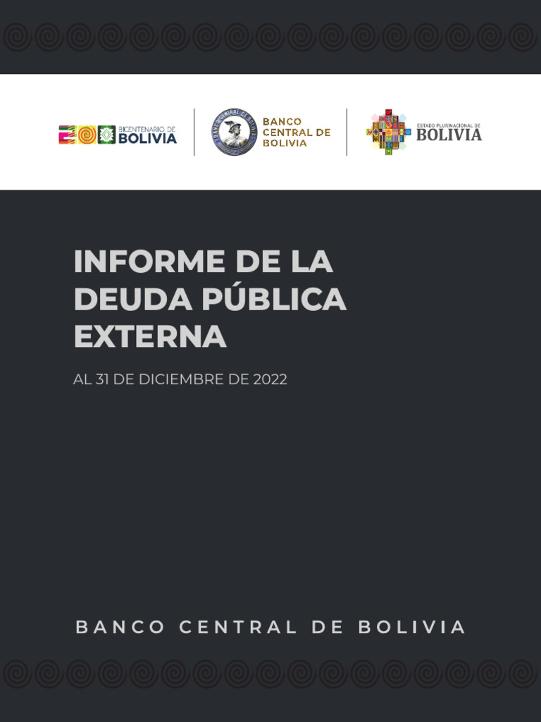 Informe Deuda Externa Bolivia - BCB | PDF