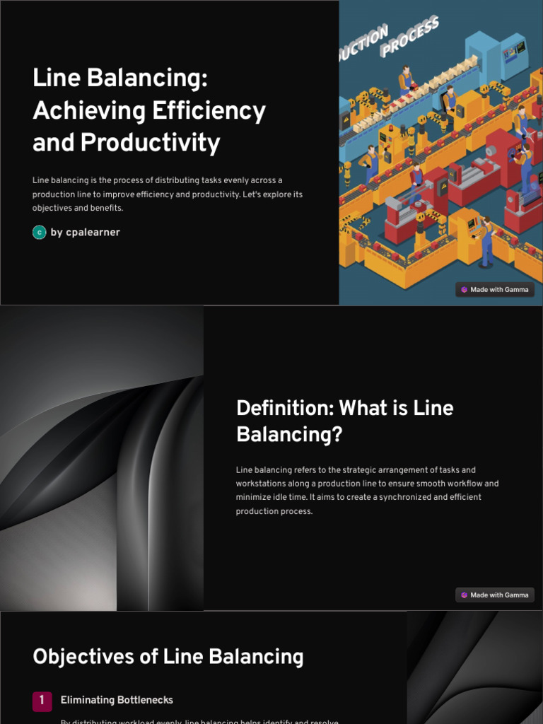 Line Balancing for Production Efficiency | PDF | Program Optimization | Production And Manufacturing