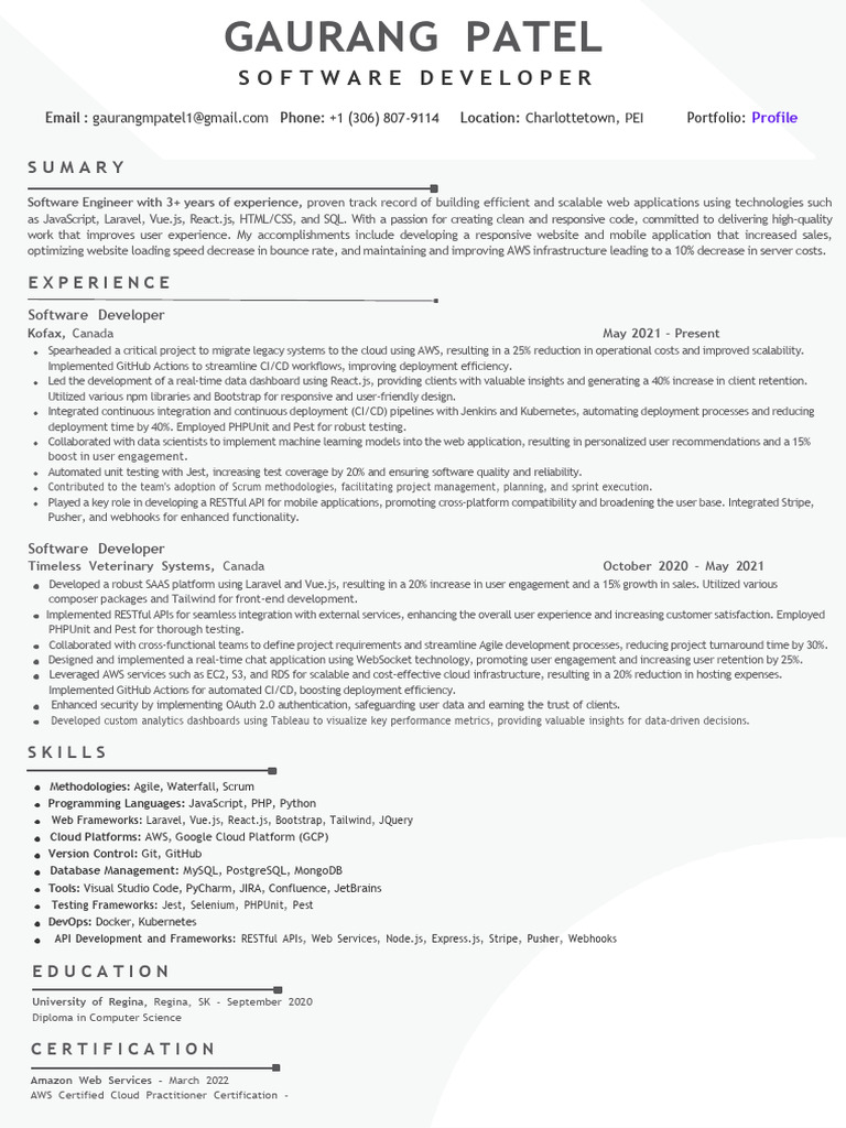 Gaurang - Software Engineer | PDF | Cloud Computing | Amazon Web Services