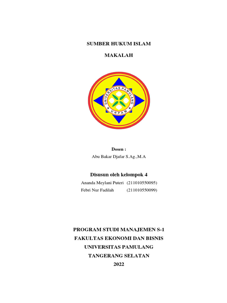 KEL 4 Sumber Hukum Islam | PDF