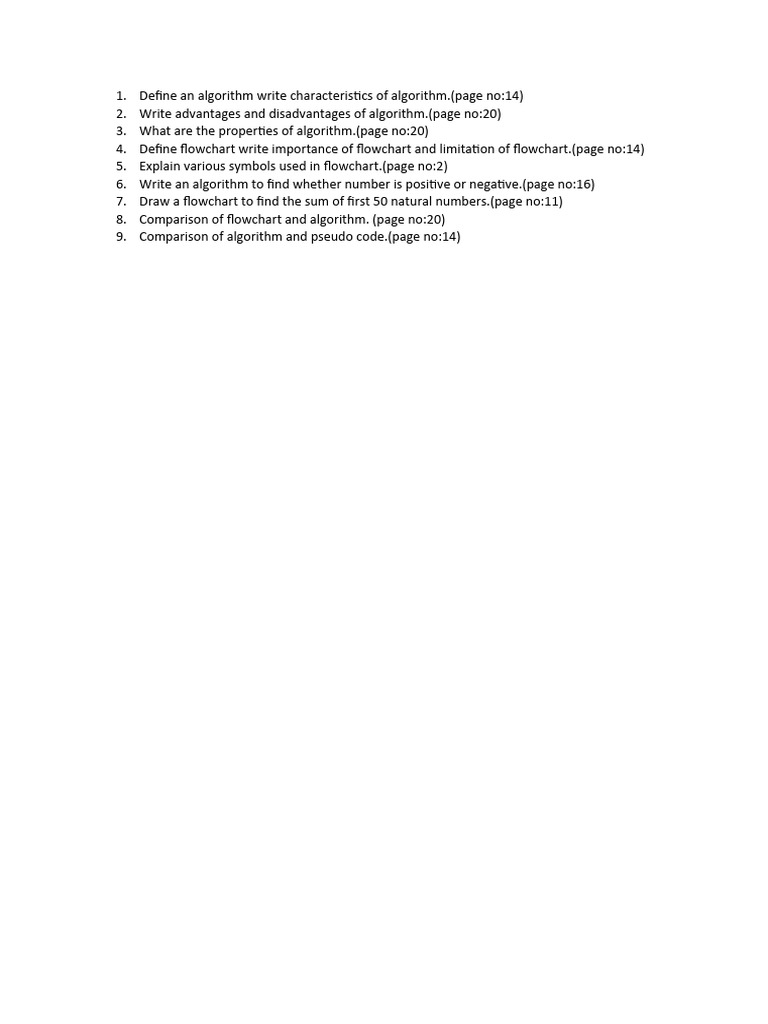 Define an Algorithm Write Characteristics of Algorithm | PDF Define an Algorithm Write Characteristics of Algorithm | PDF