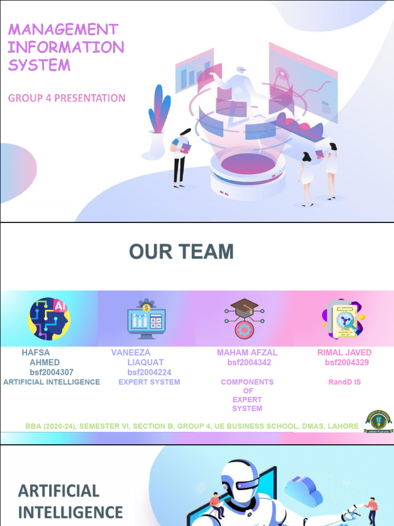 Presentation Of Group 4 Ai Expert System Components Of Expert System And Randd Information