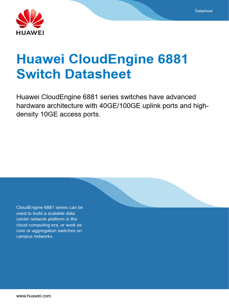 Huawei CloudEngine 6881 Switch Datasheet (5) | PDF | Computer Network ...