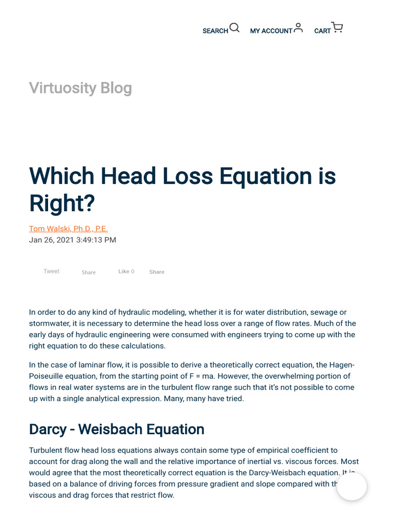 Which Head Loss Equation is Right_ | PDF