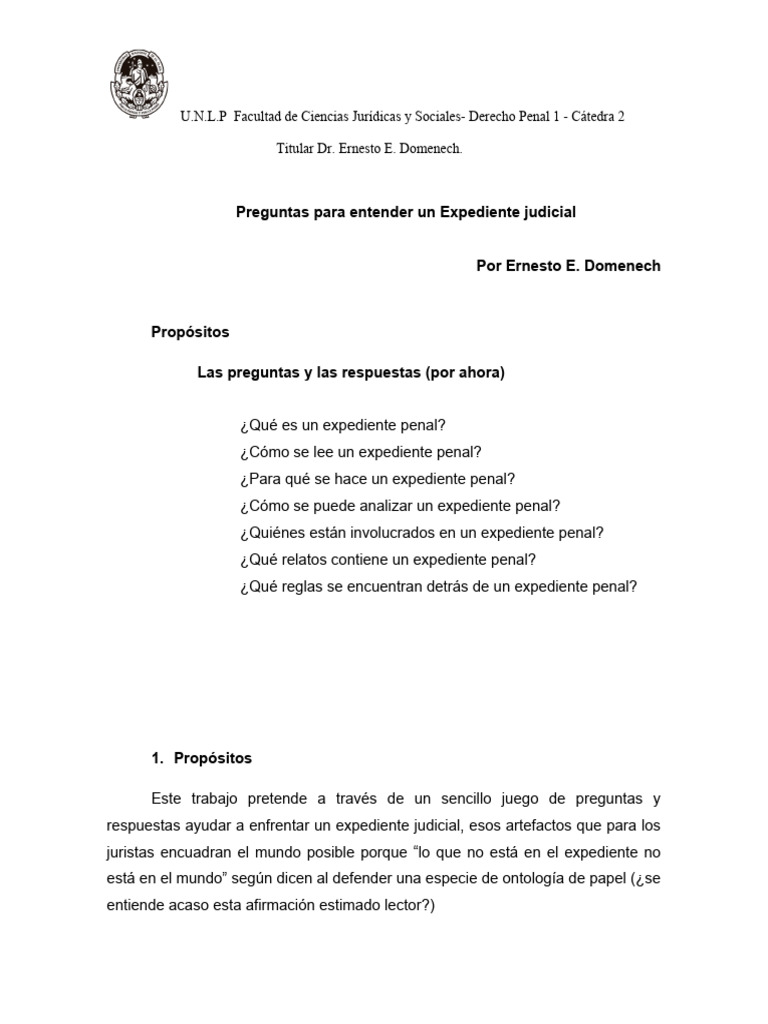 Como leer un Expediente penal | PDF | Derecho penal | Testimonio Como leer un Expediente penal | PDF | Derecho penal | Testimonio