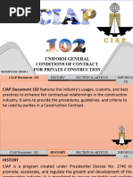 Ciap Document 102: Uniform General Conditions of Contract For Private Construction | PDF ...