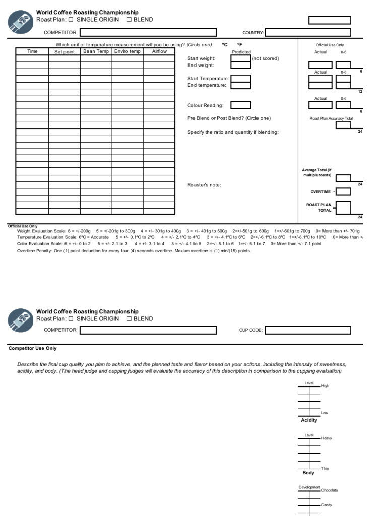 2021 WCRC Roast Plan Scoresheet V 5.4.21 | PDF
