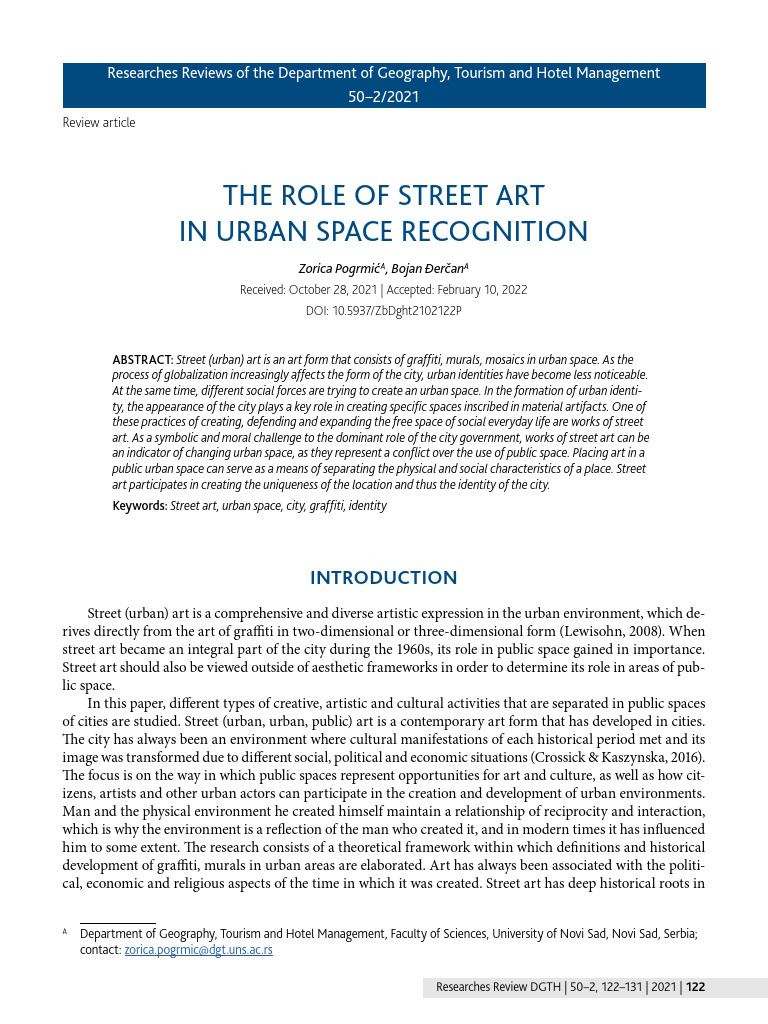The Role of Street Art | PDF | Street Art | Graffiti