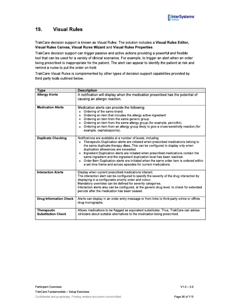 TCF Visual Rules Exercise | PDF