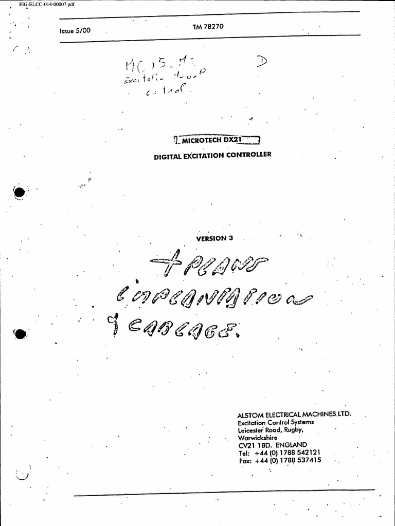 Avr DX21 Alstom | PDF