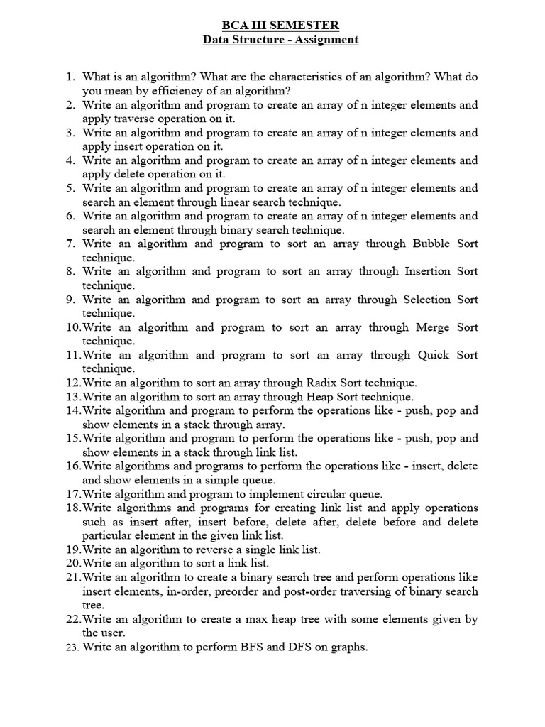 Data Structures Assignment | PDF | Business | Computers Data Structures Assignment | PDF | Business | Computers