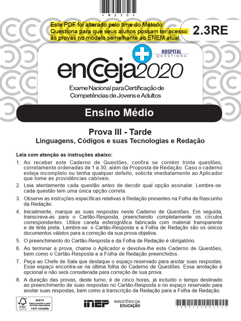 Encceja - 2020 | PDF