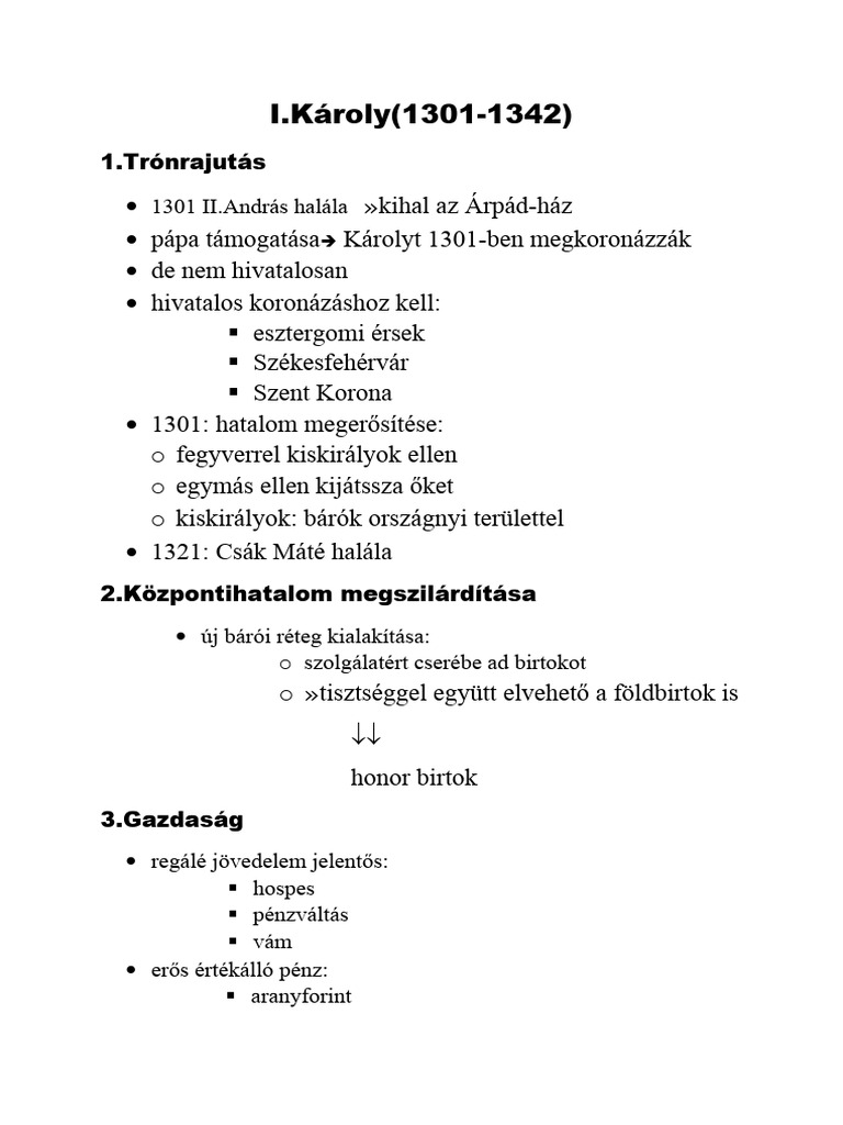 I.Károly Tétel | PDF