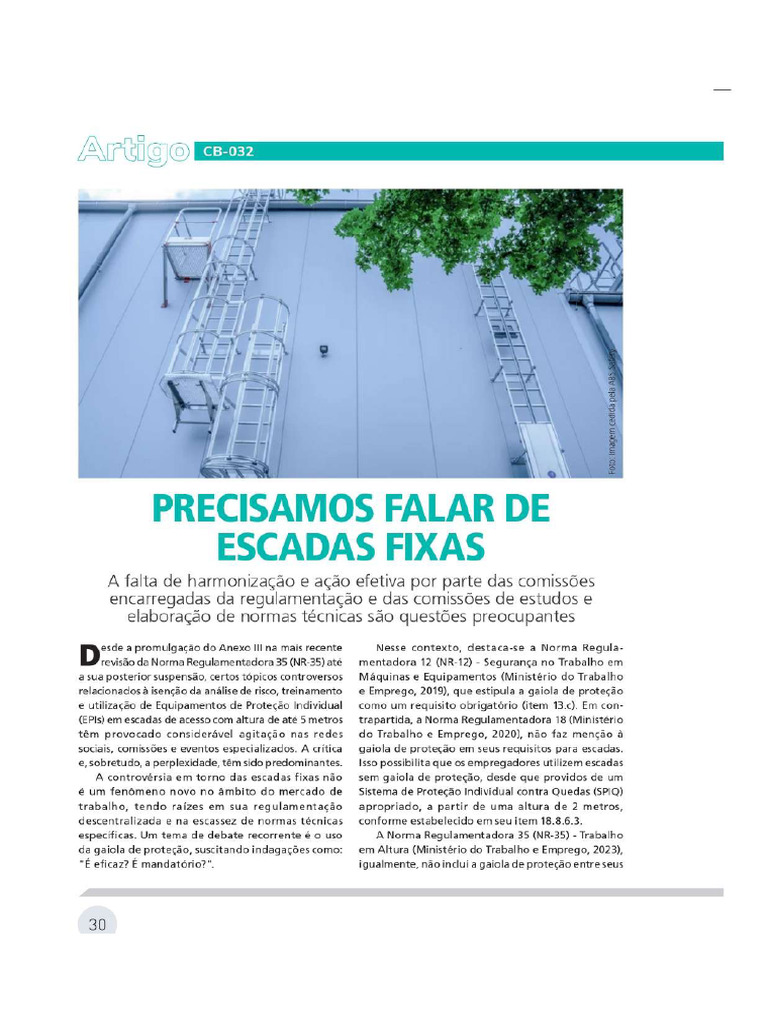 NR 18 - Gaiolas Escadas Fixas | PDF