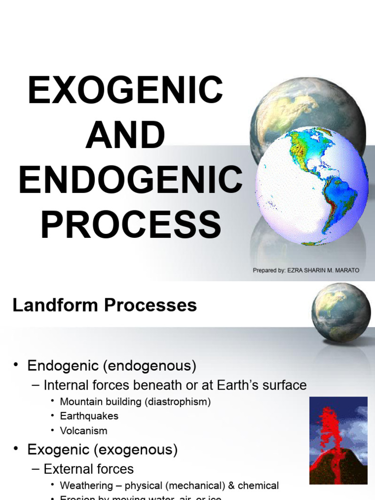 Exogenic and Endogenic Processes Explained | PDF | Plate Tectonics ...