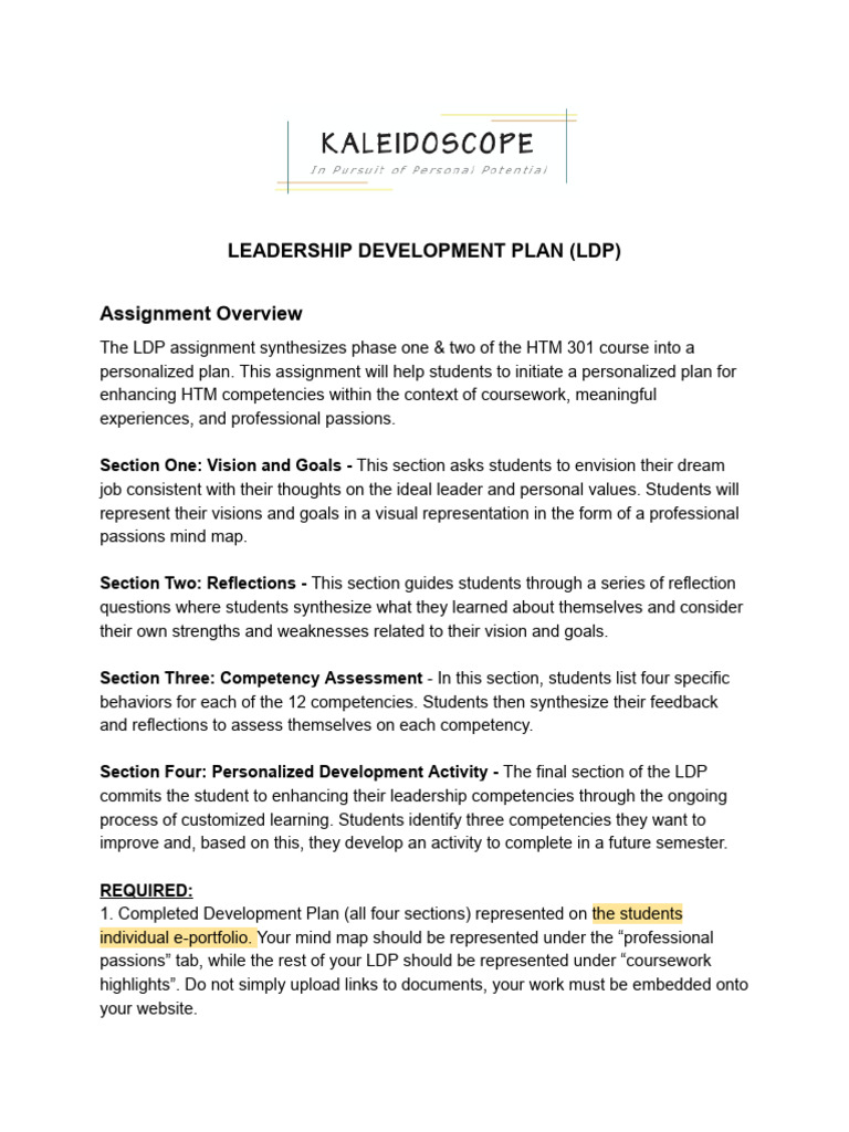 Leadership Development Plan | PDF