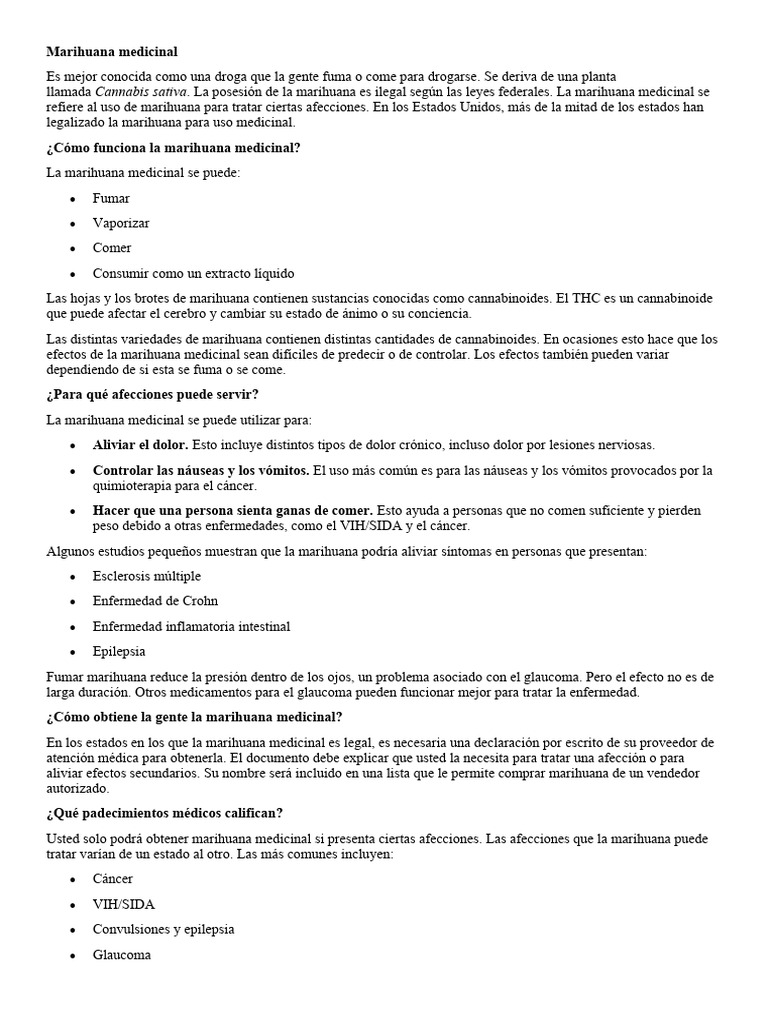 Marihuana Medicinal | PDF