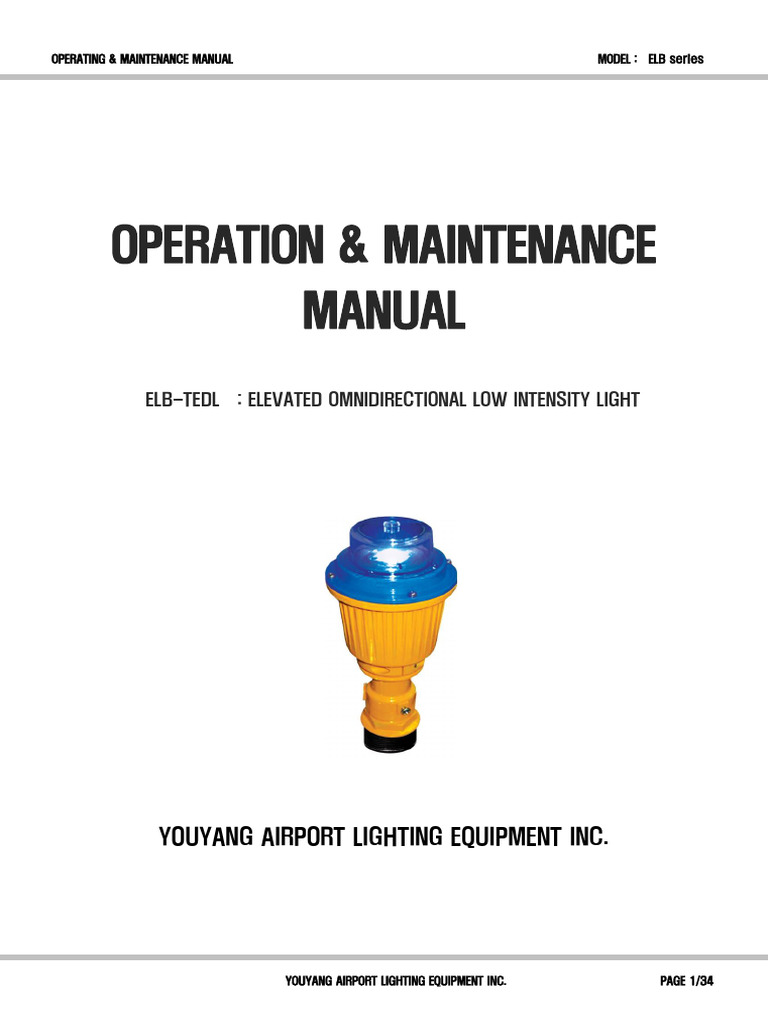 ELB Series Airport Lighting Manual | PDF | Electrical Connector | Lighting