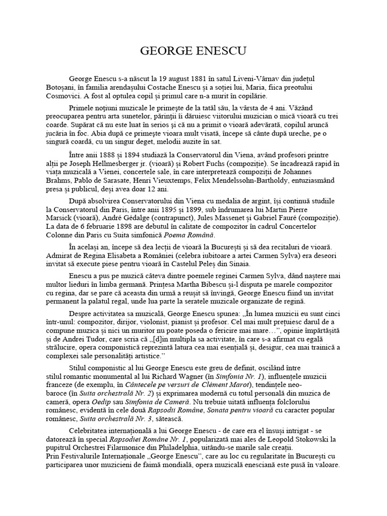 George Enescu | PDF