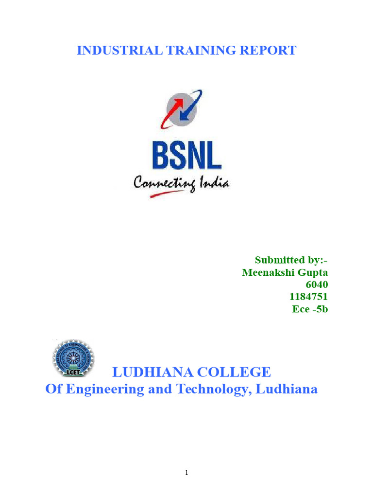 BSNL Training Report 4 PDF Free | PDF