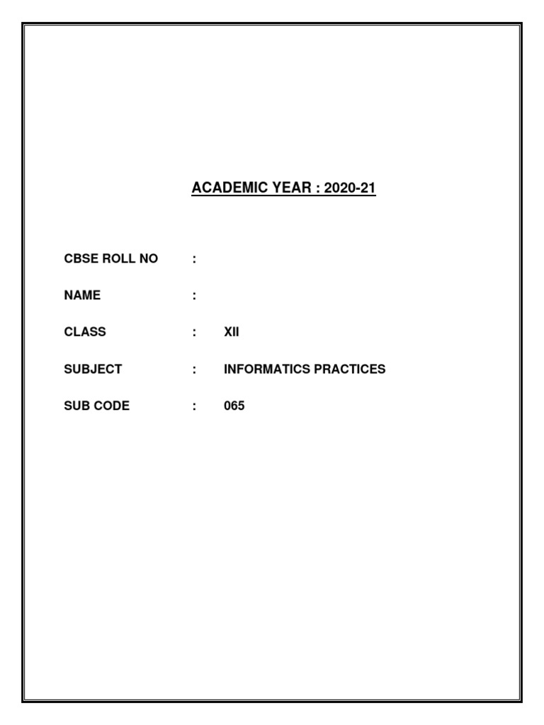 IP 12th Record Sample Programs | PDF