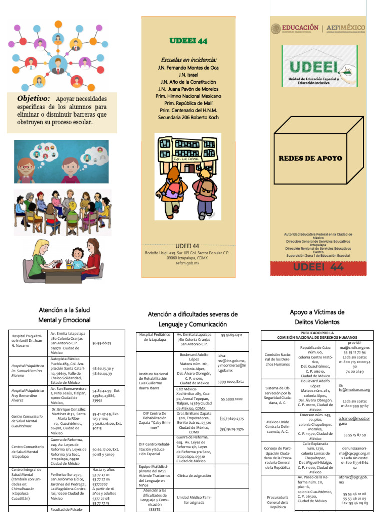 UDEEI 44 - REDES DE APOYO Final | PDF | Ciudad de México | México