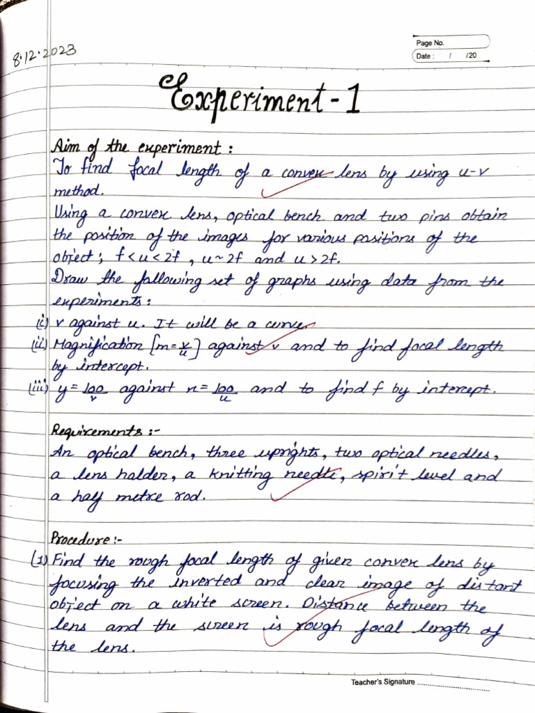 Phy Practical (1-4) Expt. | PDF