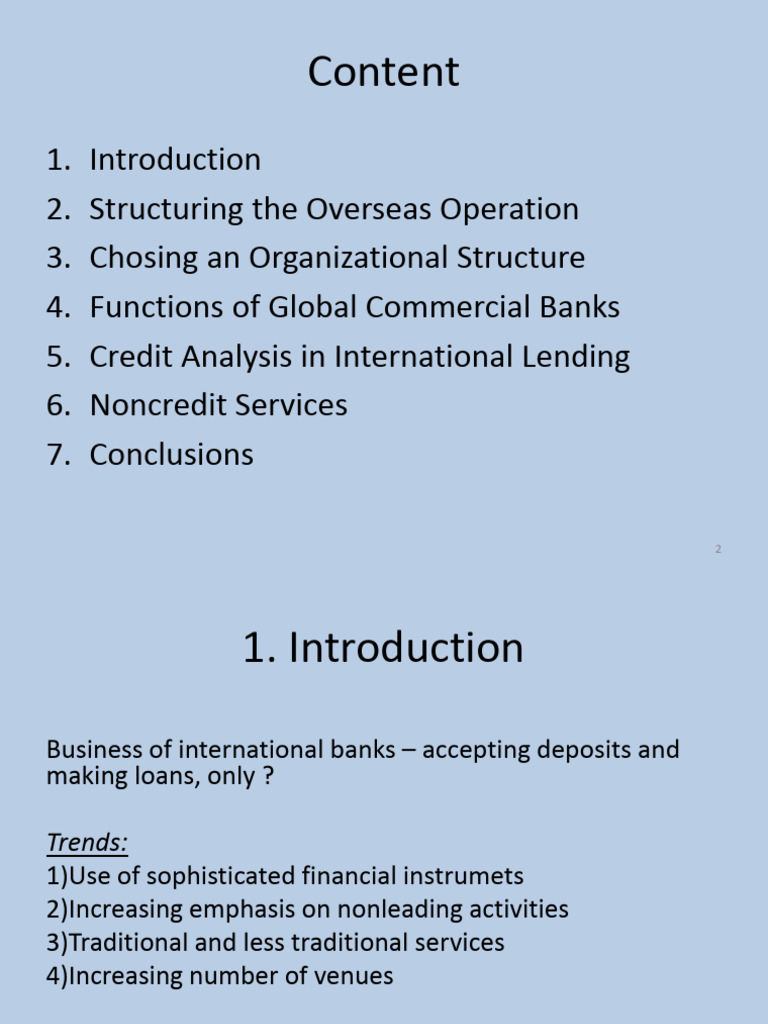 International Commercial Banking. Chapter 4 | PDF