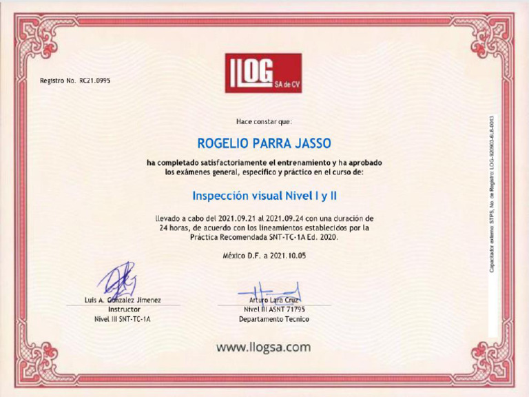 Inspeccion Visual Nivel I y II | PDF