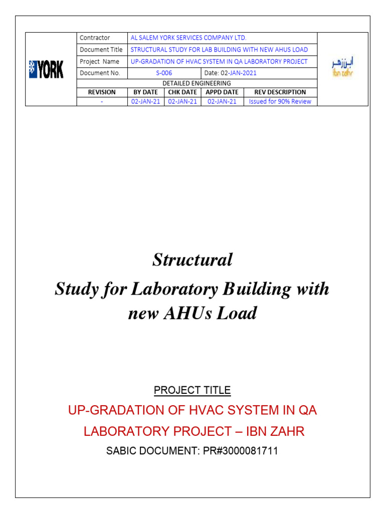 S-006-Structural Study Lab With New AHU-updated | PDF | Civil Engineering | Engineering