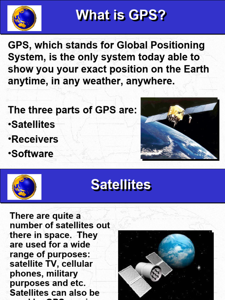 Gps 1 Pdf Global Positioning System Satellite