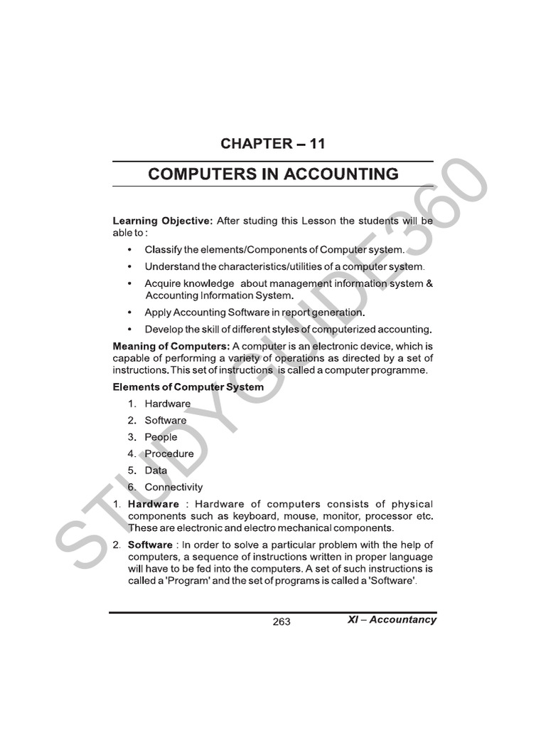Class 11 Accounts Notes Chapter 11 Studyguide360 | PDF