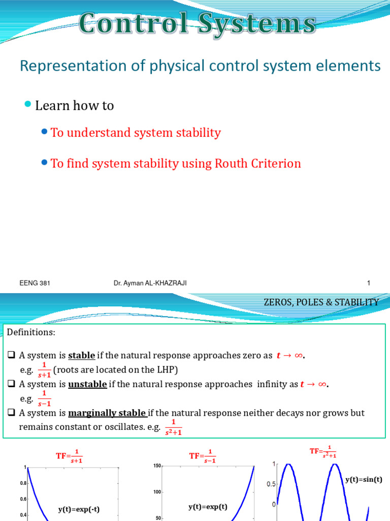 06 Stability Analysis - Routh Criterion | PDF | Stability Theory ... 06 Stability Analysis - Routh Criterion | PDF | Stability Theory ...