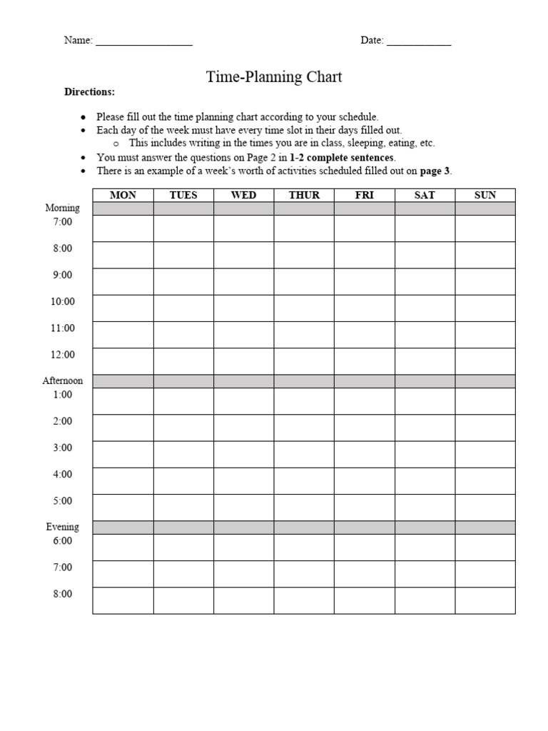 Time Management Worksheet | PDF