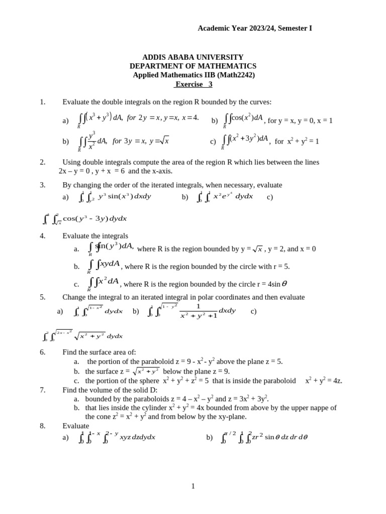 Applied Mathematics II (E3) | PDF