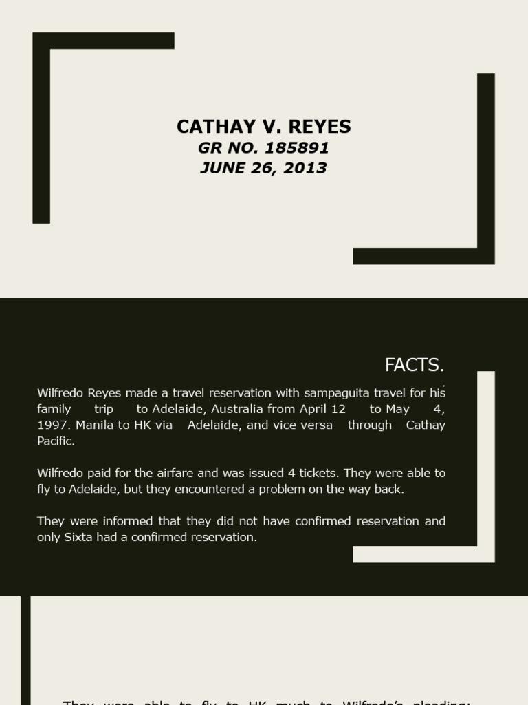 FINAL CATHAY PACIFIC vs. REYESES | PDF | Damages | Negligence