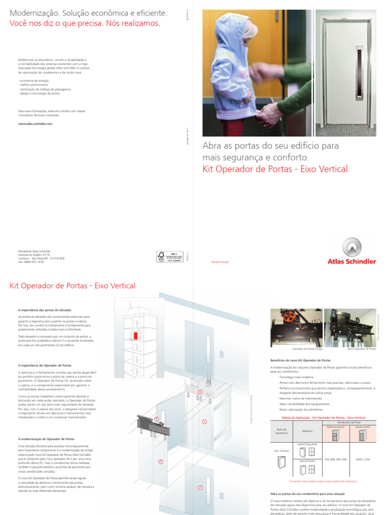 Lamina Kit Operador de Portas Eixo Vertical | PDF